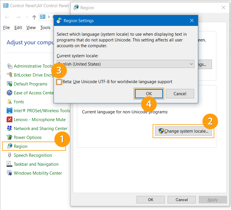 Error: 'Installing SQL Express failed. Error code =-2068119551' (UTF-8 option for worldwide ...