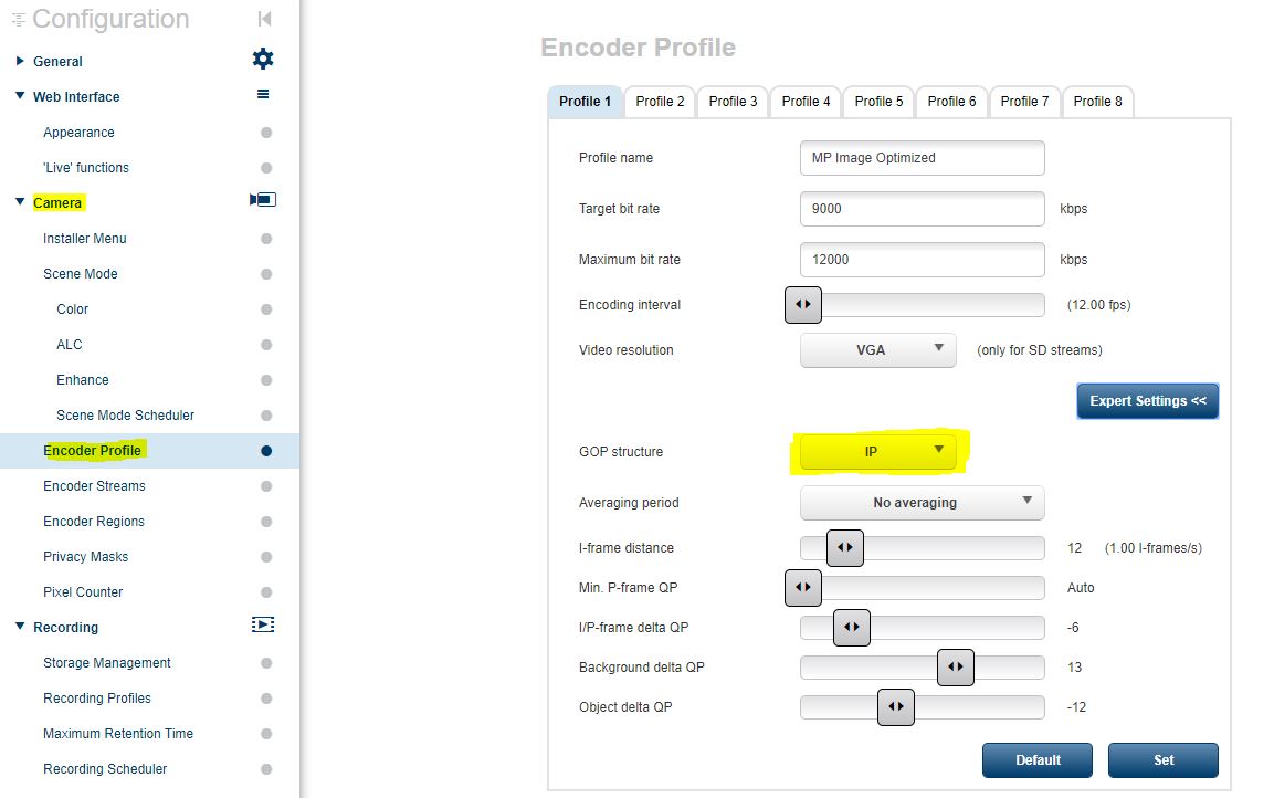 Bosch Cameras show increased latency